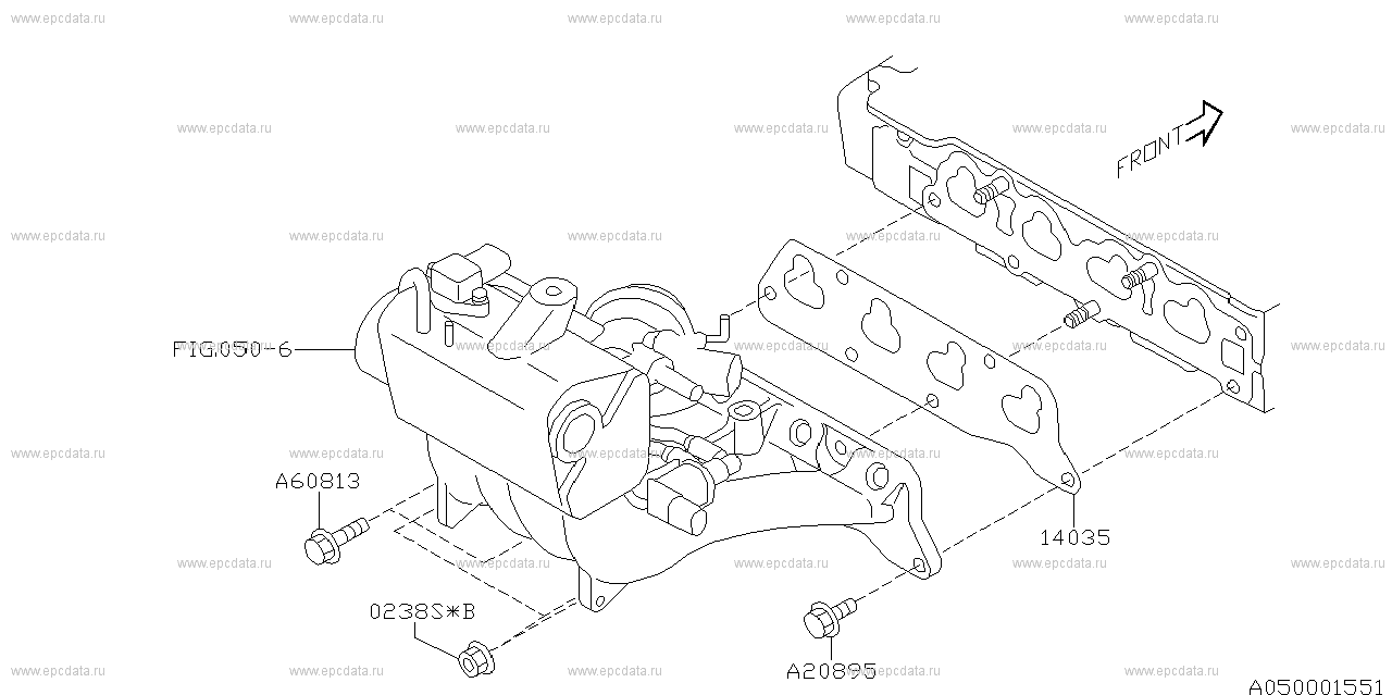 Intake manifold for Subaru R2 RC2-59F, 10.2004 - 11.2005 - Amayama