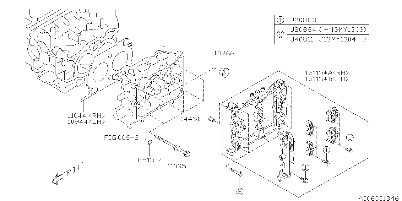 CYLINDER HEAD for Subaru XV GP7-KPC, 01.2015-11.2017 - Amayama