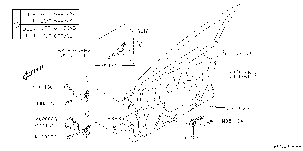 FRONT DOOR PANEL & REAR(SLIDE)DOOR PANEL for Subaru XV GT7-LML, 11.2019 ...